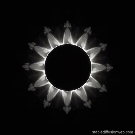 Black Circle With White Rays Stable Diffusion Online