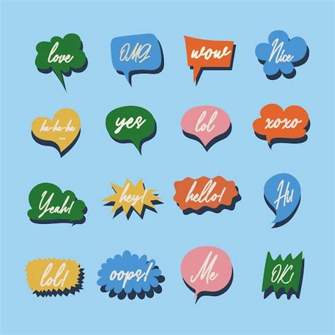 Premium Vector Vector Colourful Speech Bubbles