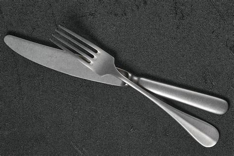 Premium Photo Overhead View Of Fork And Knife Dining Utensils Cutlery