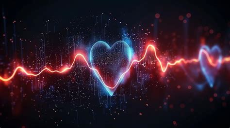 Heart Pulse Wallpaper Animated Heartbeat Background Premium Ai