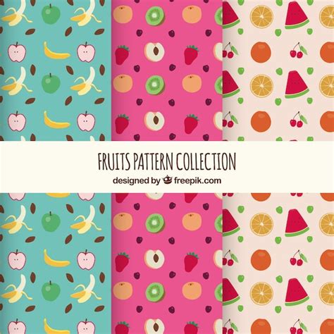 Cute Fruit Patterns Vectors And Illustrations For Free Download Freepik
