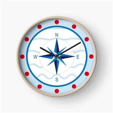 Nautical Compass Mega Yacht Wall Clock Decor For Boats And Yachts