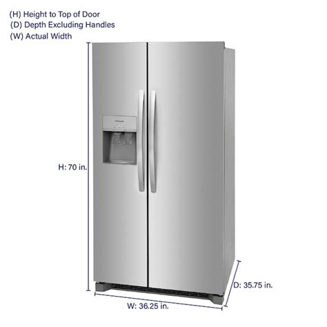 Frigidaire 256 Cu Ft Side By Side Refrigerator With Ice Maker Water