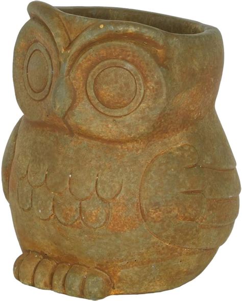 Monmob 7inch Ceramic Owl Wall Planter Hanging Planter