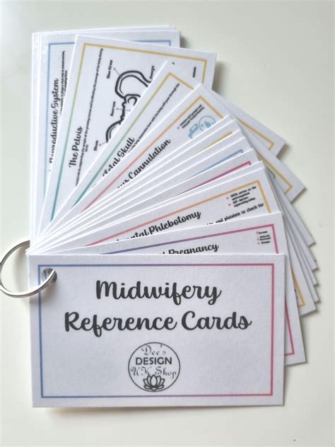 Midwifery Reference Cards Antenatal Pregnancy Learning 16 Pocket