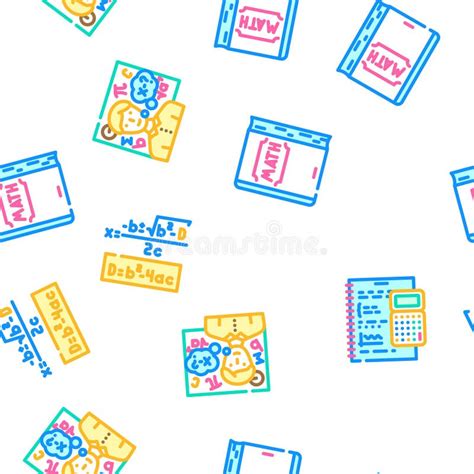 Math Science Education School Vector Seamless Pattern Stock Vector