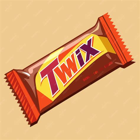 Premium Vector Twix Crispy Cookie Bars Covered In Chocolate