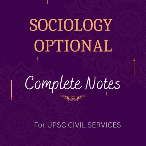 Sociology Optional Complete Notes For Upsc Pdf For Upsc