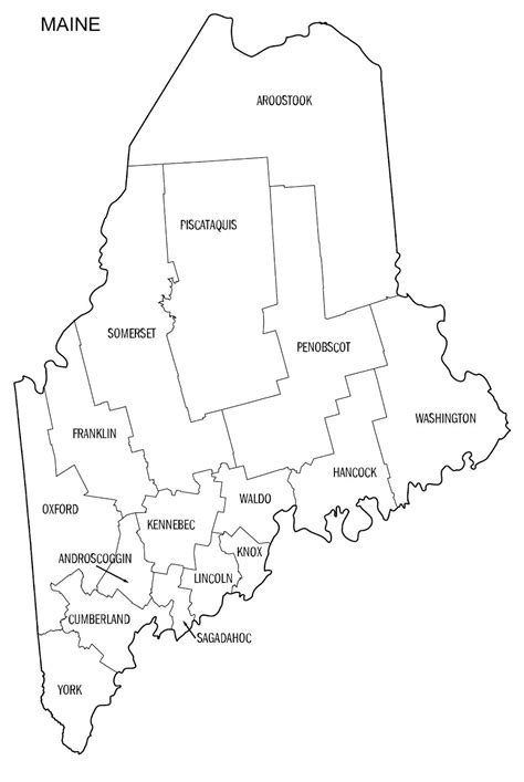 Printable Map Of Maine With Cities