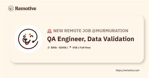Remotive On Linkedin Hiring Qa Engineer Data Validation Murmuration