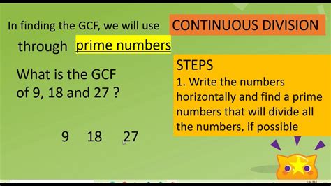 Gcf Using Continuous Division Youtube