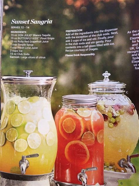 Refreshing Summer Drinks Mocktails For Pool Party Drink Dispenser