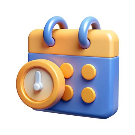 Calendar Assignment And Clock 3d Icon Rendering Premium Ai Generated