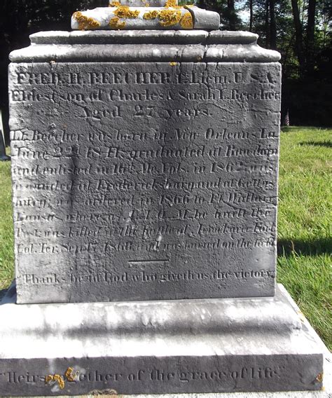 Lieut Frederick Henry Beecher 1841 1868 Find A Grave Memorial