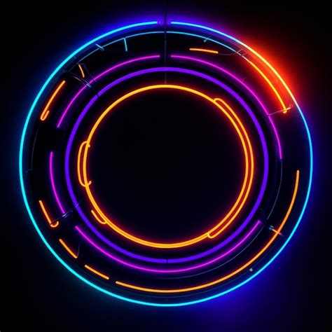 Premium Photo Circle Ring Wave Glow Background Pattern