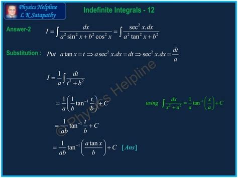 Indefinite Integrals 12 Ppt
