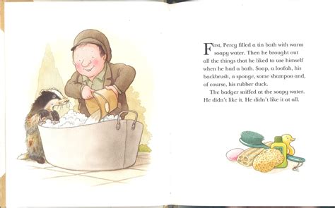 Badger Bath นิทานชุด Percy The Park Keeper ตอน จับแบดเจอร์อาบน้ำ ปกแข็ง ขนาด 19 15 ซม ราคา 60