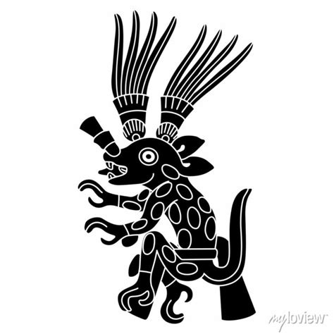 Fantastic Animal Native American Pre Columbian Art Of Aztec Posters