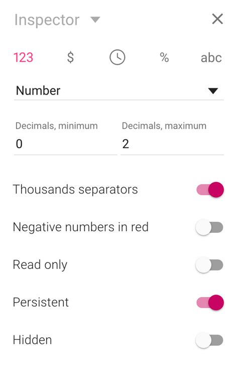 Calcapp — Feature Persistent Fields