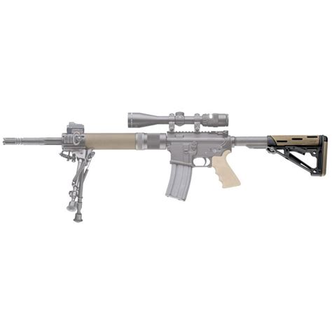 Hogue Ar 15 Overmolded Buttstock Collapsible Mil Spec Fde Rubber