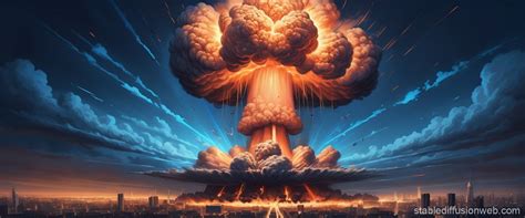 Nuclear Explosion Scene Stable Diffusion Online