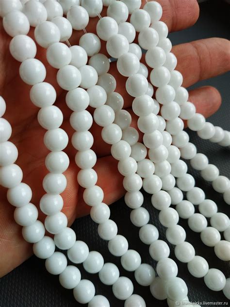 Агат Белый 8мм (арт 210) купить в интернет-магазине Ярмарка Мастеров по ...