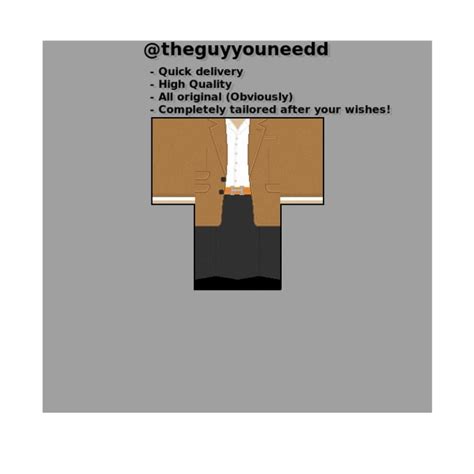 Make Roblox Formal Wear By Theguyyouneedd Fiverr