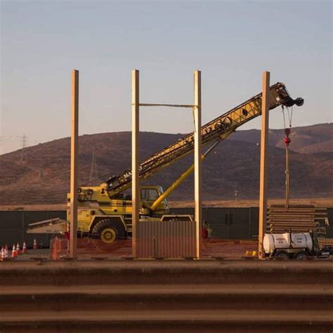 Steel Slat Prototype For Trumps Mexican Border Wall Can Be Sliced By Saw