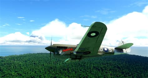 Curtiss P 40n Kittyhawk Raaf Thumper For Microsoft Flight Simulator