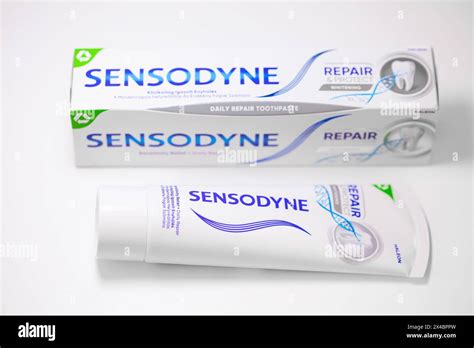 Lviv Ukraine May 1 2024 Sensodyne Sensitivity Relief Daily Repair