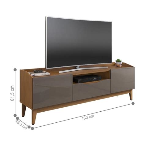 Rack Para Tv Milan Cedro Cinza Pérola Carrefour