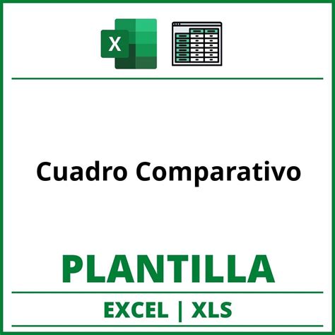 Formato De Cuadro Comparativo Excel Xls