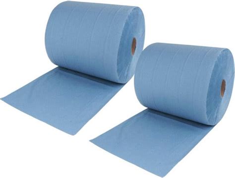 Poetsdoekrol 3 Laags Blauw 500 Vellen 38 Cm X 36 Cm Zacht En Absorberend Bol