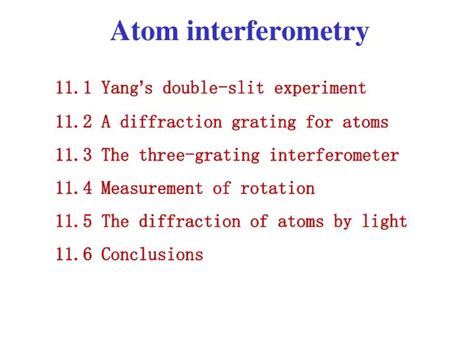 Ppt Atom Interferometry Powerpoint Presentation Free Download Id