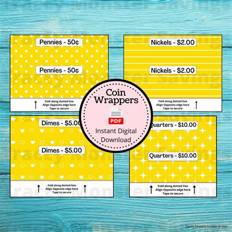 Wrapper Template Free Printable Printable Coin Wrappers All Free