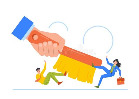 Downsnizing Personnel Reduction Concept Huge Company Leader Hand