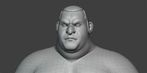 Stylized Sumo Guy Body Base Mesh 3d Model Rigged With Ikfk Switch