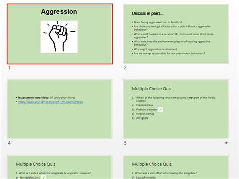 Aggression Powerpoint To Accompany Booklet Teaching Resources