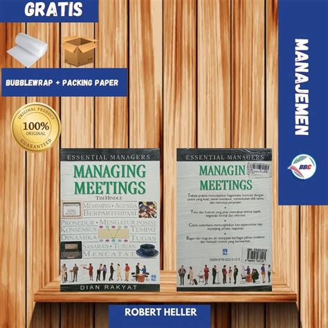 Jual Buku Essential Managers Managing Meetings Shopee Indonesia