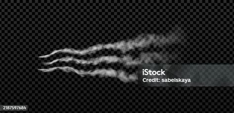 로켓 또는 제트 항공기 연기 트레일 3 곡선 줄무늬 벡터 현실적인 백색 증기 흐름 우주 발사 추적 안개 증기 3가지 개체에 대한 스톡 벡터 아트 및 기타 이미지 Istock