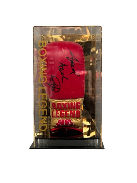 Jared Anderson Hand Signed Boxing Legend Glove In A Display Case Gold Star Memorabilia