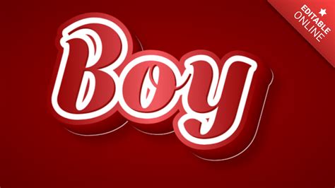 Boy Text Effect Generator