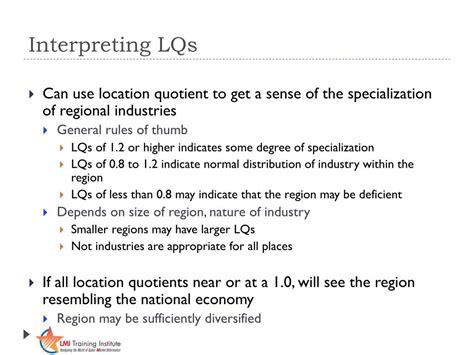 ppt calculating location quotients powerpoint presentation free