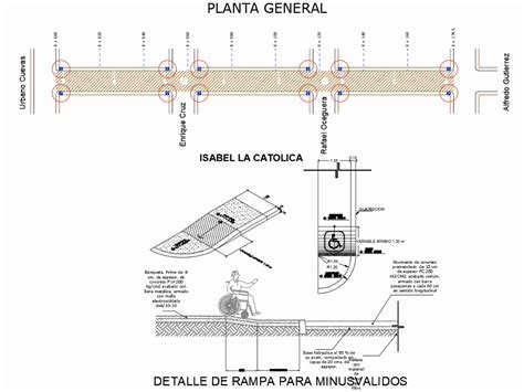 Detalle Rampa Discapacitados En Autocad Cad 11683 Kb Bibliocad