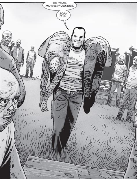 Love How In The Comics Negan Easily Carries 2 Bodies But In The Show He Struggles With One R