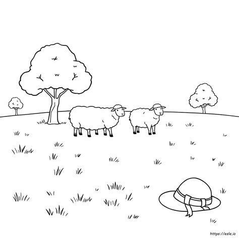 Lost Sheep Coloring Page