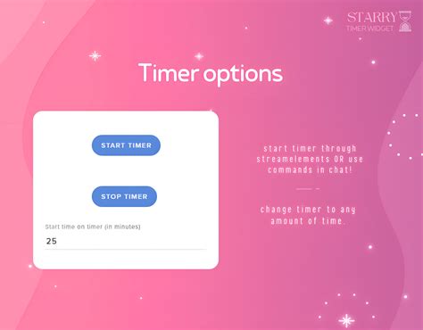 Pomodoro Timer Widget Customizable Colors Cute Chat Elegant Theme Pastel Pink Chat Box And
