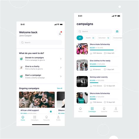 Donation Application Behance