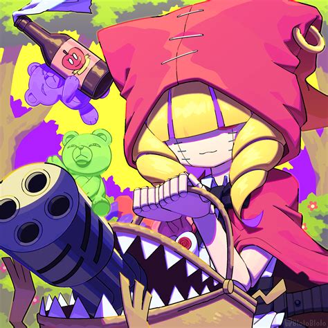 Blolo Chaperomon Digimon Commentary Highres 1girl Animate Object Basket Black Necktie