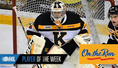 Ohl On The Run Player Of The Week Jeremy Helvig Ontario Hockey League